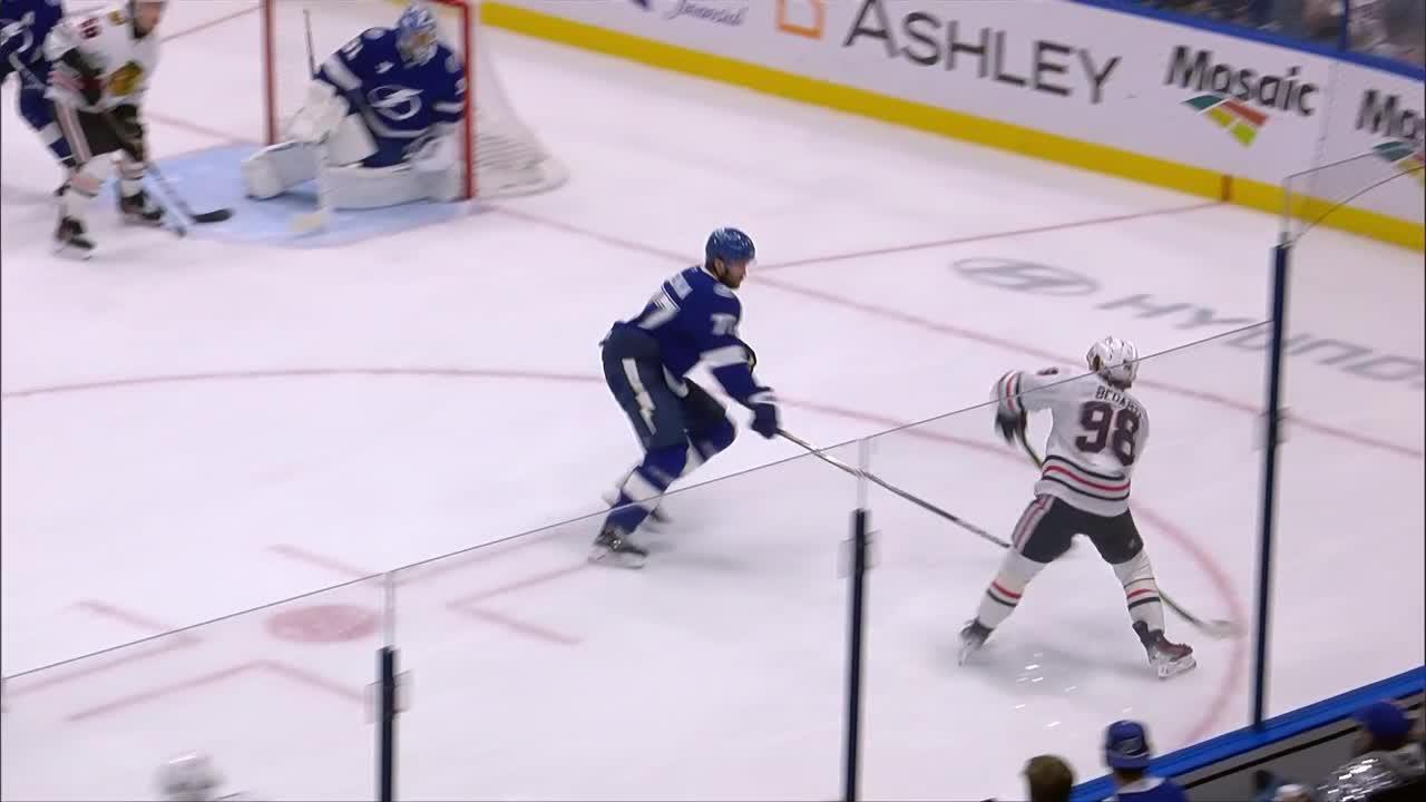 Bedard Delivers From Impossible Angle | Chicago Blackhawks