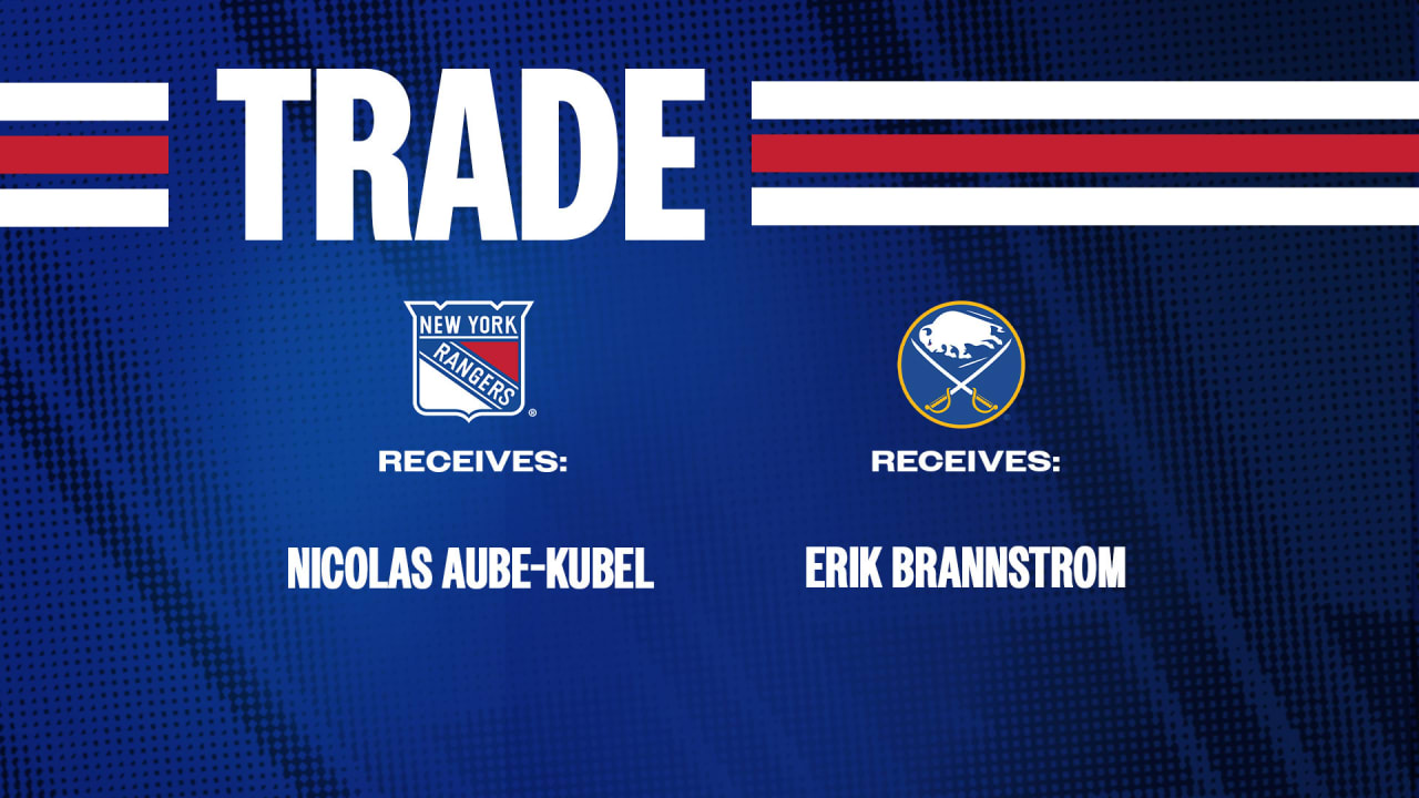 Rangers Acquire Nicolas Aube-Kubel in Exchange for Erik Brannstrom ...