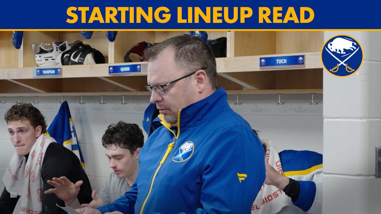 Starting Lineup Read | Buffalo Sabres