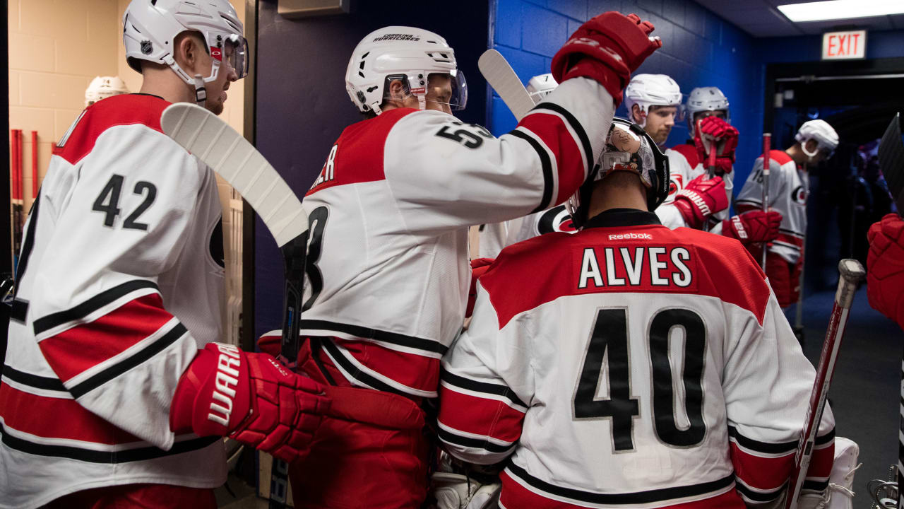 Alves, Teammates Reflect on His NHL Debut | Carolina Hurricanes