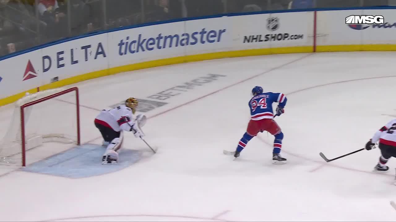 OTT@NYR: Perreault scores goal against Leevi Merilainen | New York Rangers