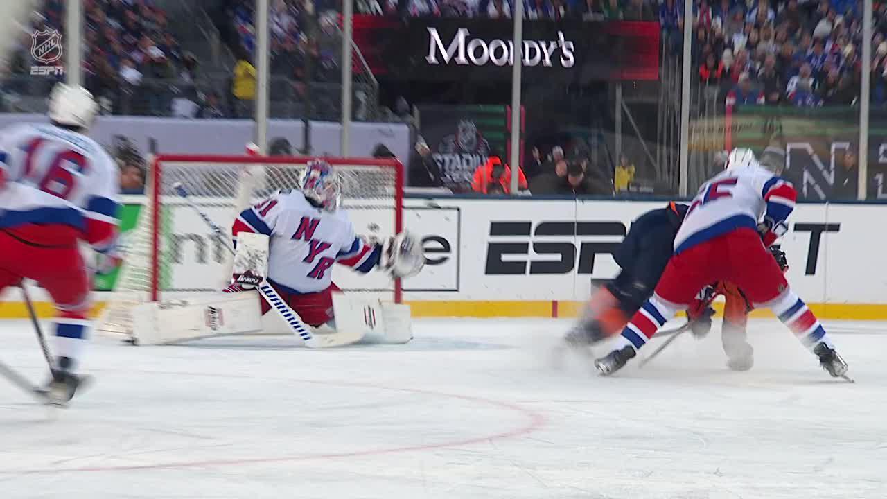 NYR@NYI: Barzal scores goal against Igor Shesterkin | New York Islanders