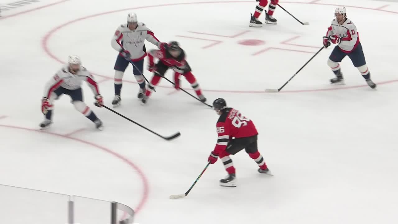 WSH@NJD: Lachance scores PPG against Charlie Lindgren | New Jersey Devils