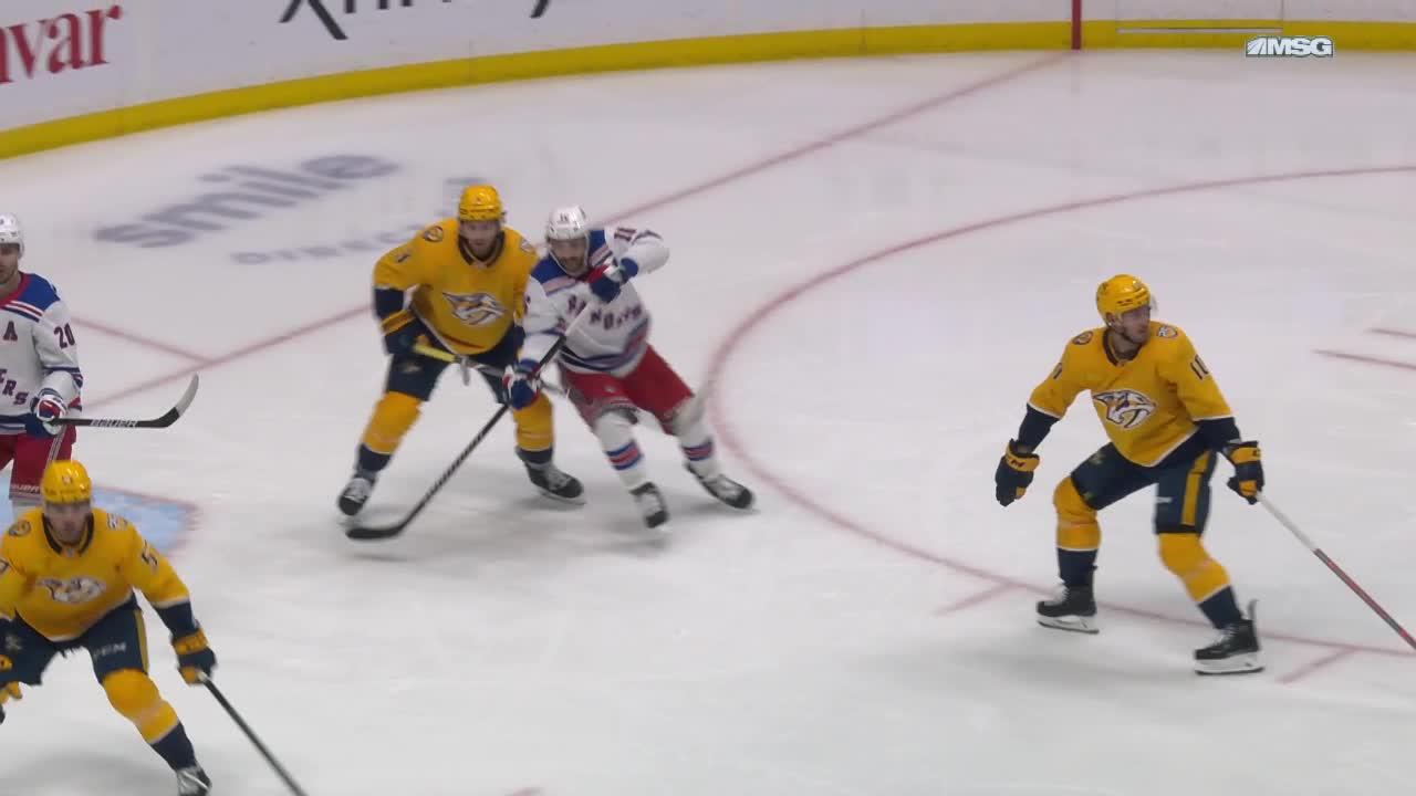 Ryan Lindgren with a Goal vs. Nashville Predators | New York Rangers