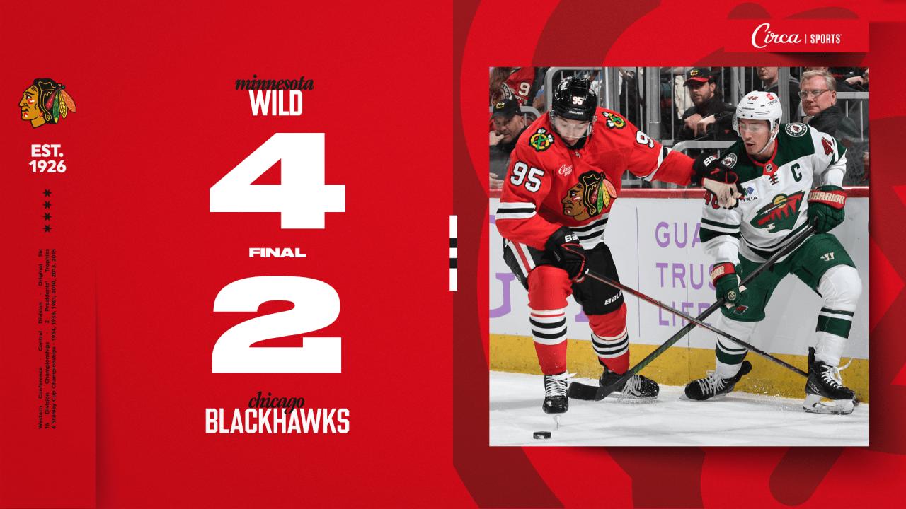 RECAP: Late Push Not Enough as Blackhawks Fall 3-2 to Wild | Chicago ...