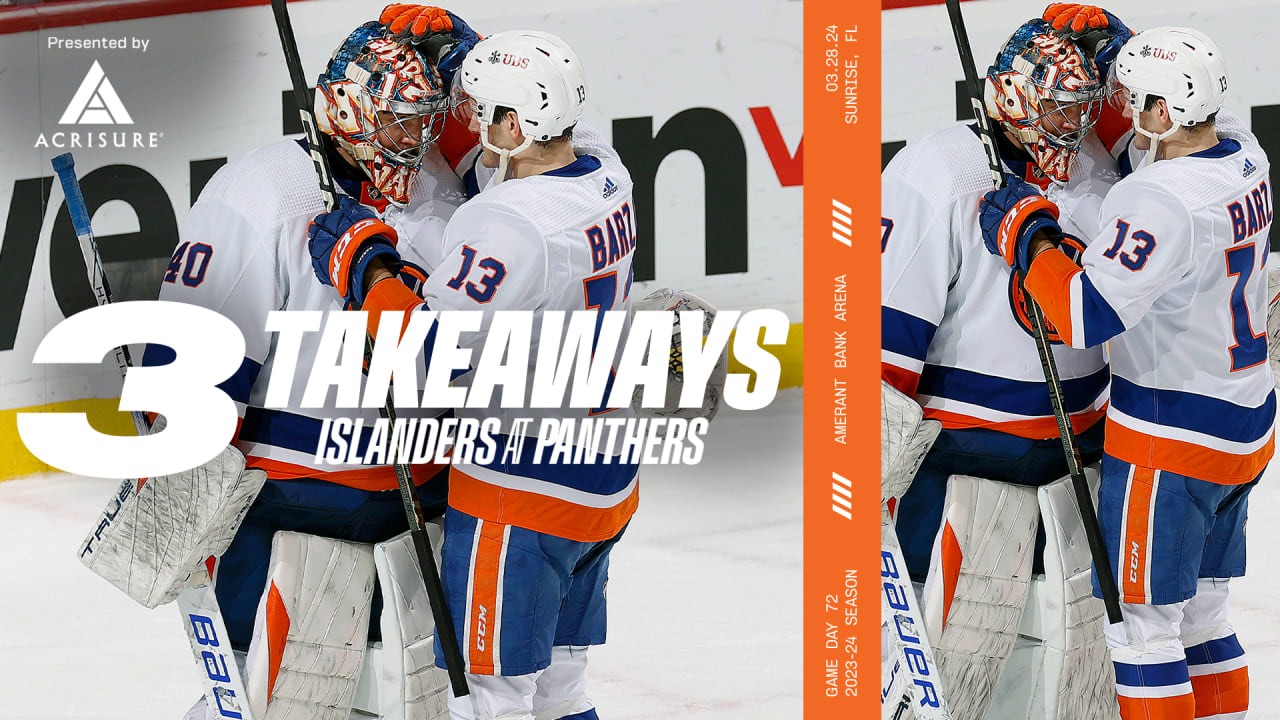 3 Takeaways: Isles Pull Out 3-2 Win over Panthers | New York Islanders