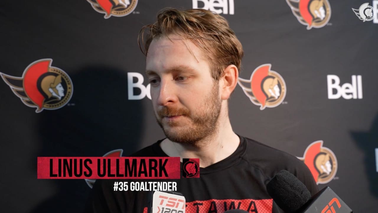 Linus Ullmark Postgame Media vs CAR | Ottawa Senators