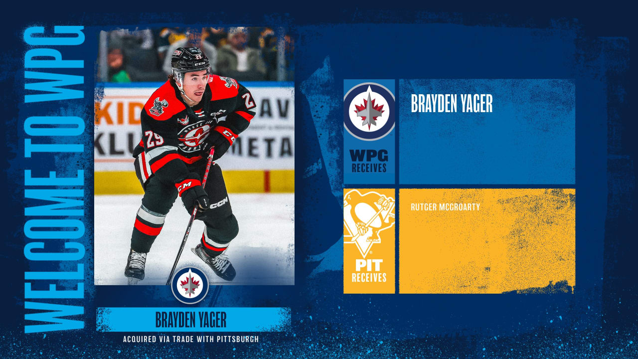 Jets acquire forward Brayden Yager | Winnipeg Jets
