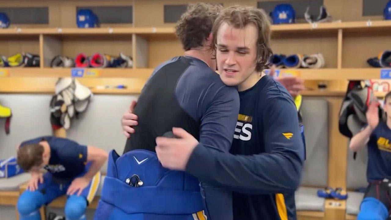 Blais celebrates first game back | St. Louis Blues