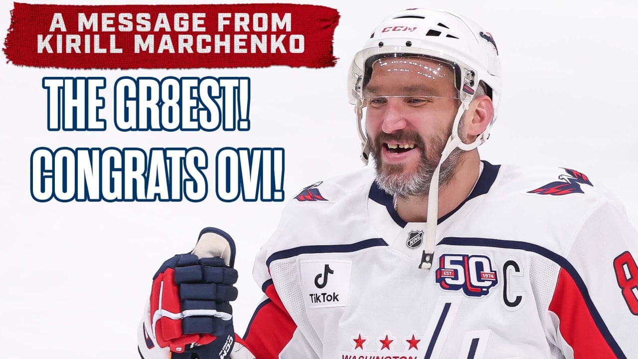 KIRILL MARCHENKO CONGRATULATES ALEX OVECHKIN! (Russian) | Columbus Blue ...