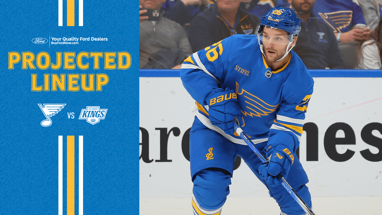 Projected Lineup: Jan. 24 vs. Los Angeles | St. Louis Blues