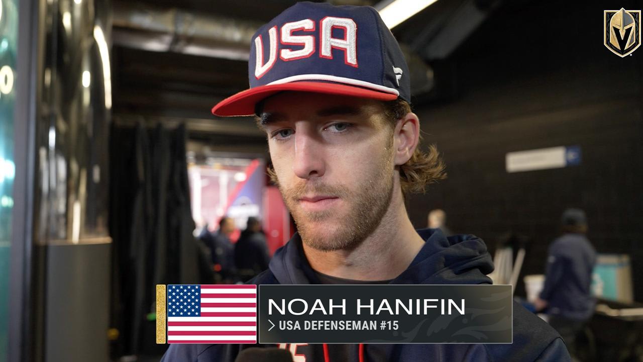 Noah Hanifin 4Nations Post-Practice 2/11 | Vegas Golden Knights