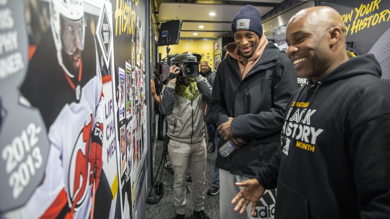 Subban, Simmonds tour NHL's Black Hockey History mobile museum truck ...