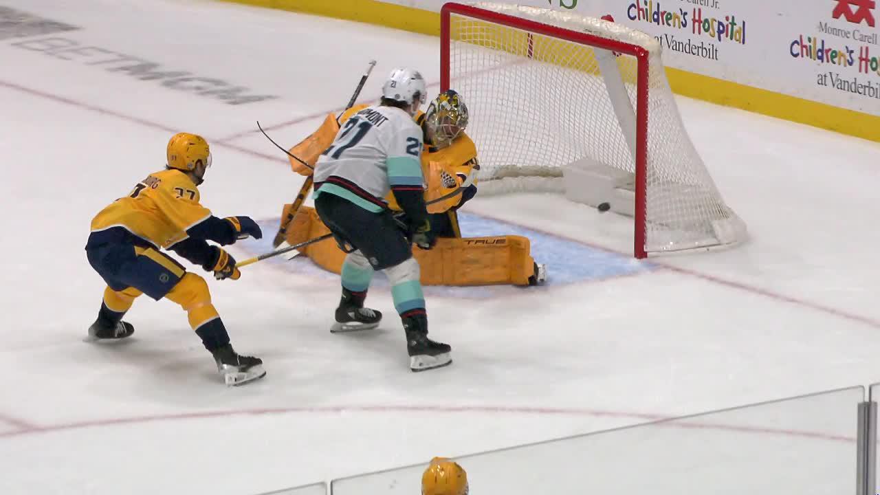 Michael Eyssimont with a Goal vs. Nashville Predators | Seattle Kraken
