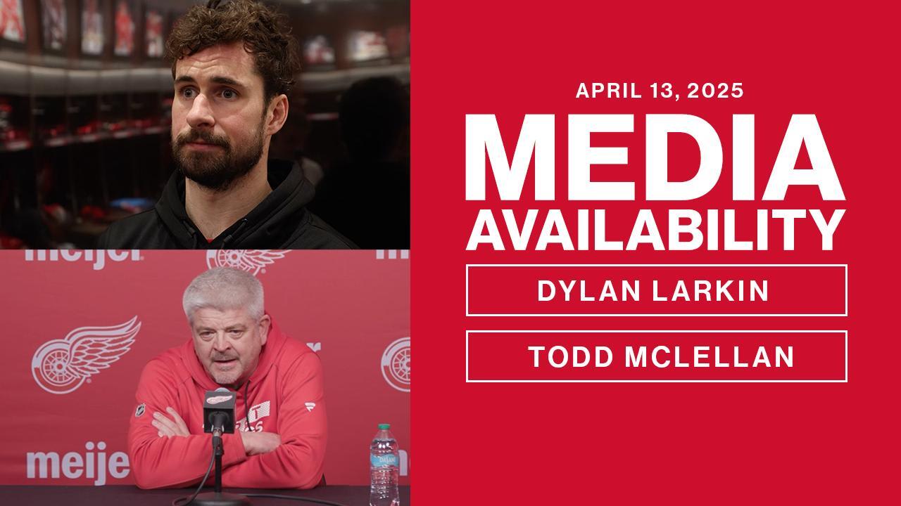Dylan Larkin & Todd McLellan Practice Media | Detroit Red Wings