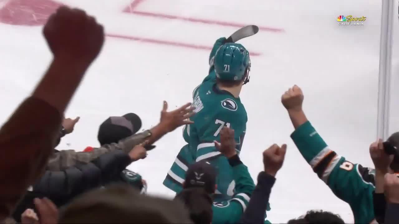 SEA@SJS: Celebrini scores goal against Philipp Grubauer | San Jose Sharks
