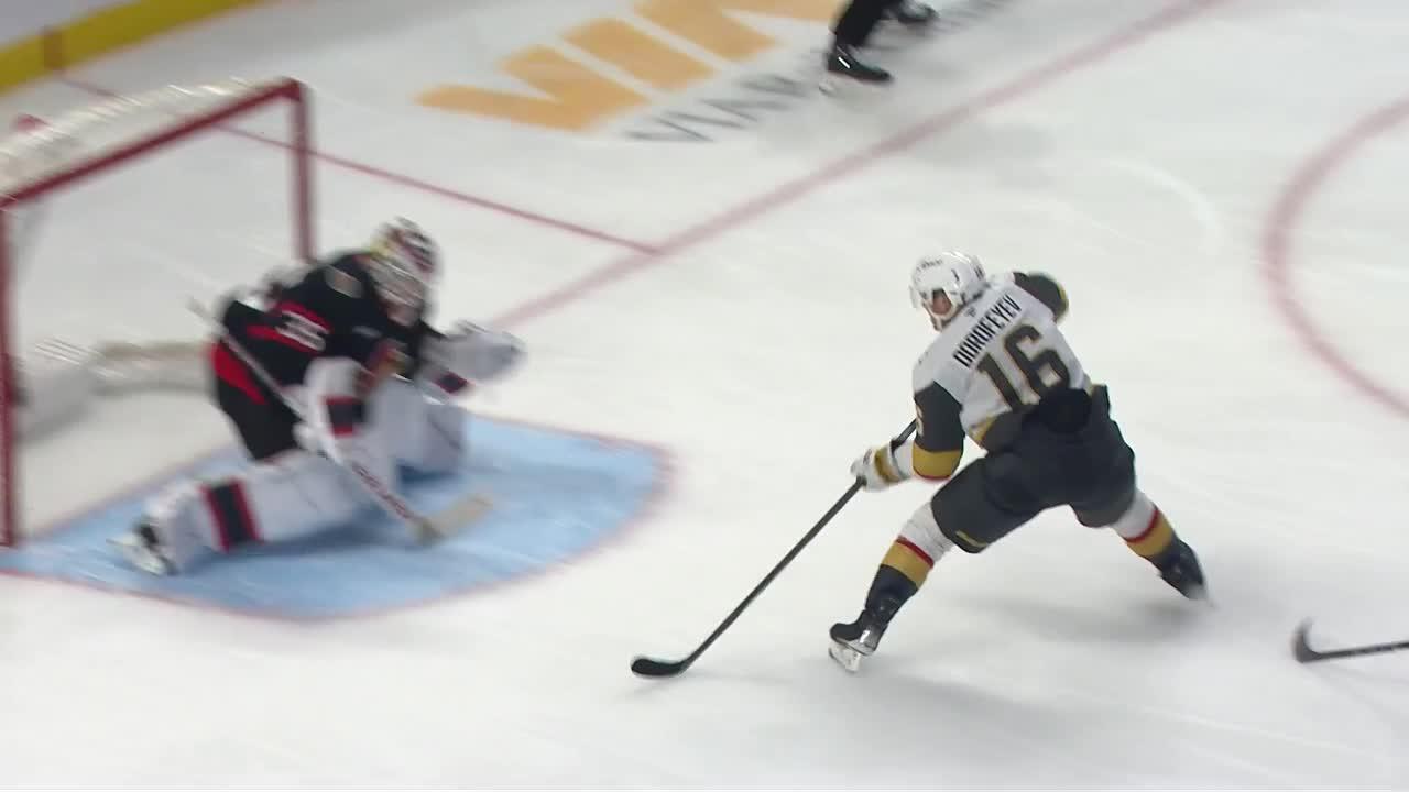 VGK@OTT: Dorofeyev scores goal against Linus Ullmark | Vegas Golden Knights