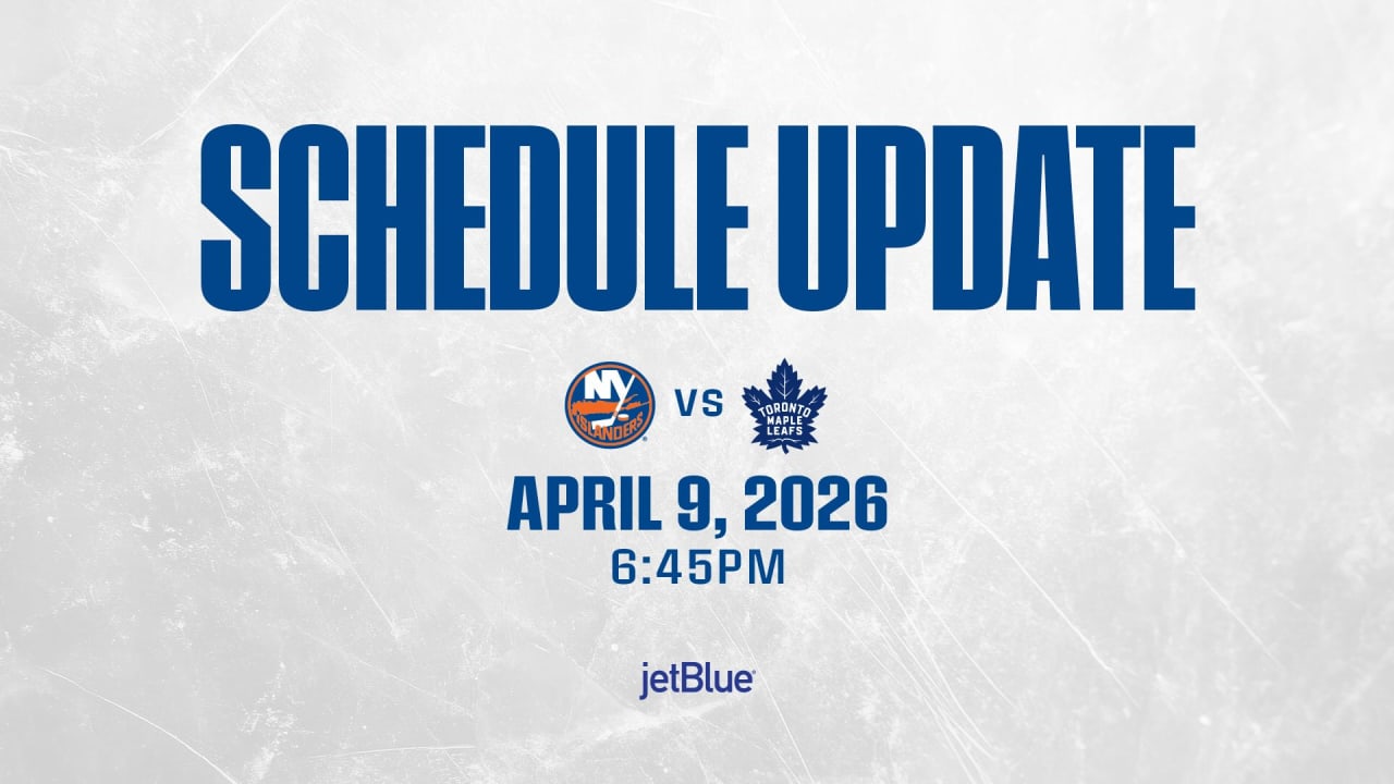 Islanders and Maple Leafs April 9 Start Time Changed to 6:45 PM | New ...