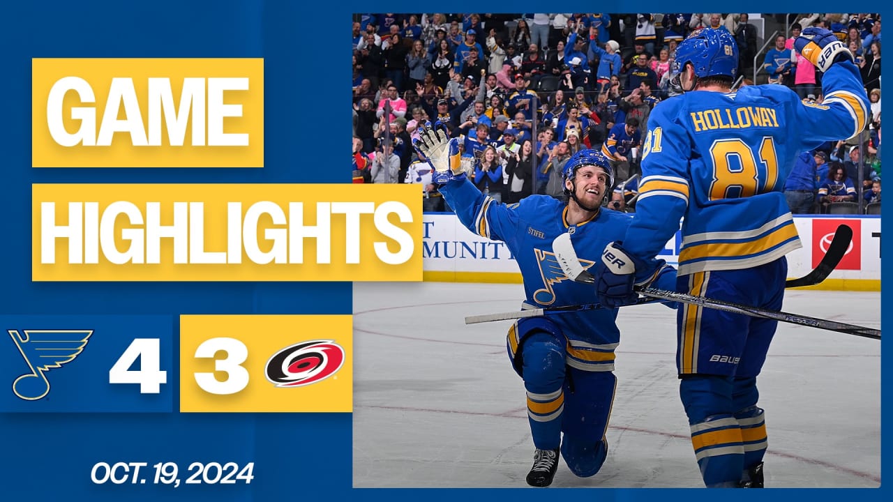 Highlights: STL 4, CAR 3 | St. Louis Blues