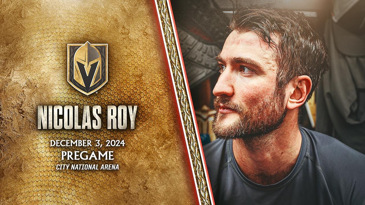 Nicolas Roy antes del partido 3 de diciembre | Vegas Golden Knights