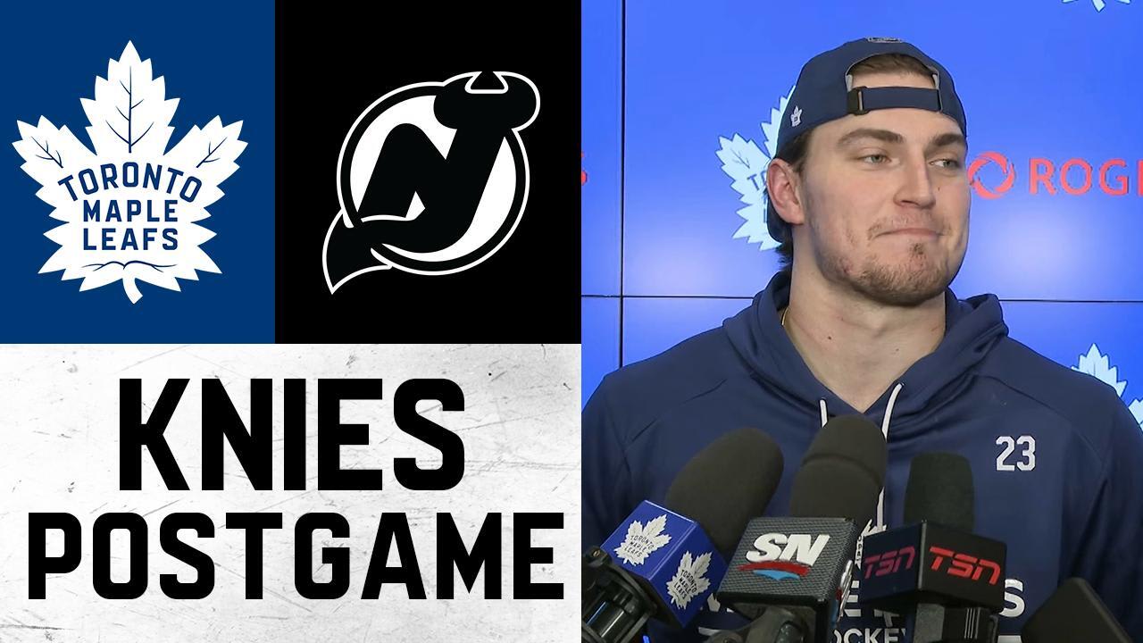 Matthew Knies | Post Game vs New Jersey Devils | Toronto Maple Leafs