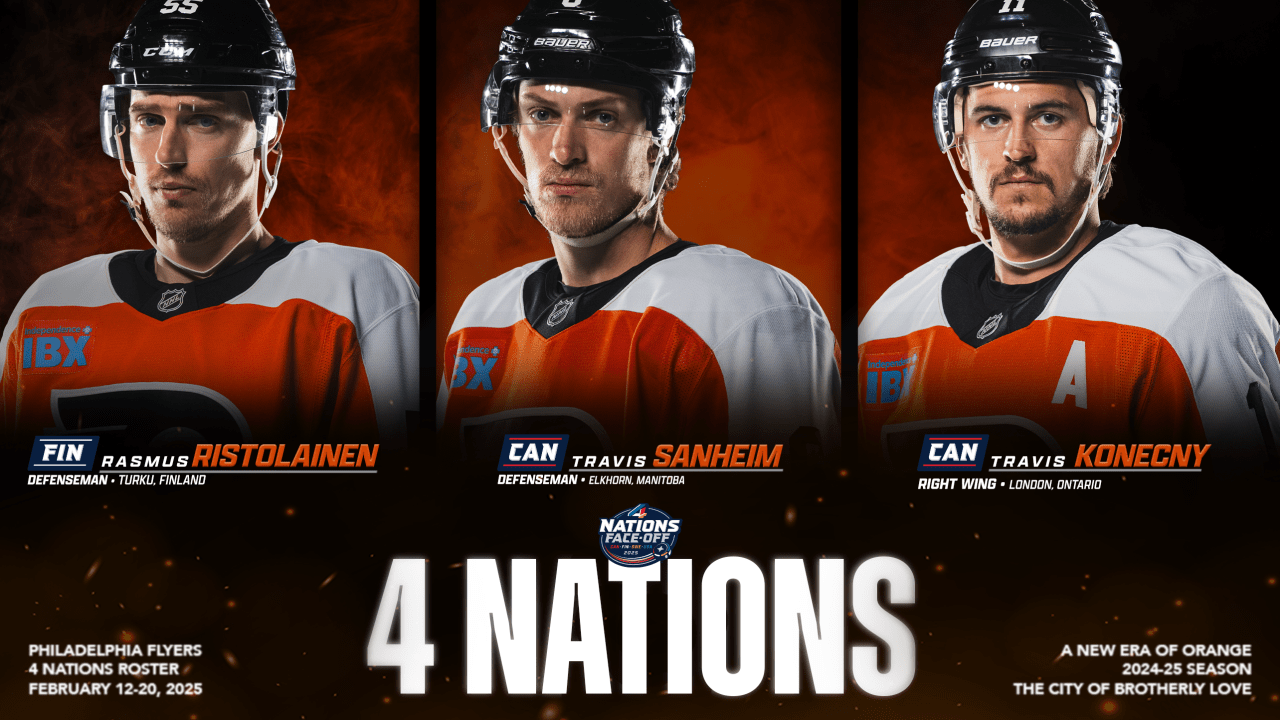 Three Flyers Players Make Four Nations Faceoff Teams | Philadelphia Flyers
