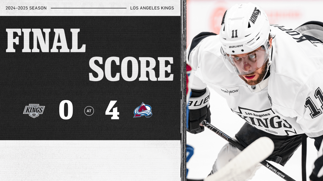 3/27 Final - Kings 0, Avalanche 4 | Los Angeles Kings