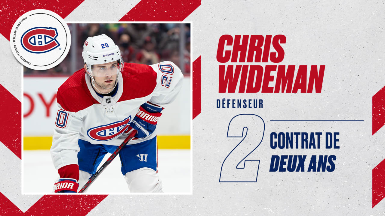 Prolongation de contrat de deux saisons pour Chris Wideman | Canadiens de Montréal