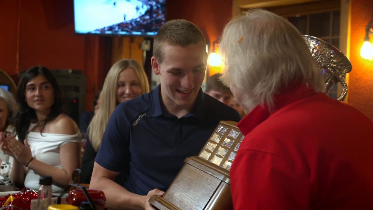 Hutson of Canadiens surprised by parents with Calder Trophy as NHL’s ...
