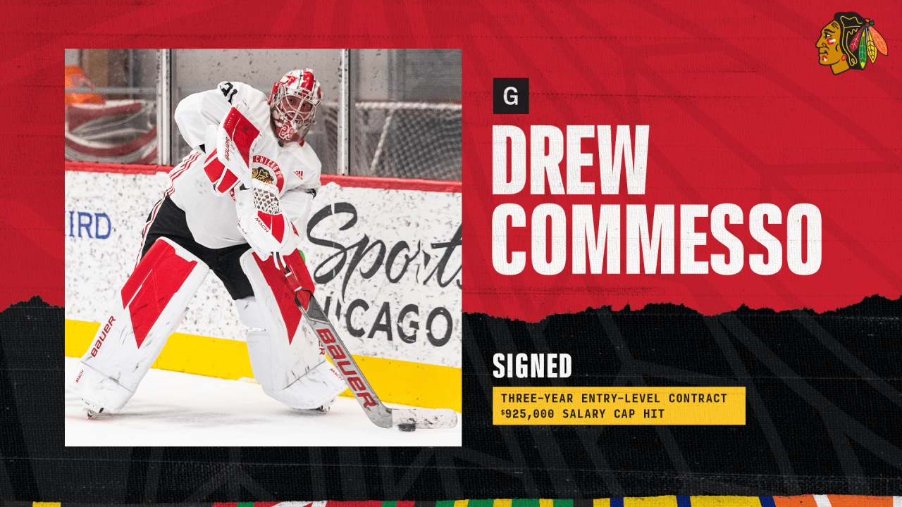 RELEASE: Blackhawks Sign Commesso to Entry-Level Contract | Chicago ...