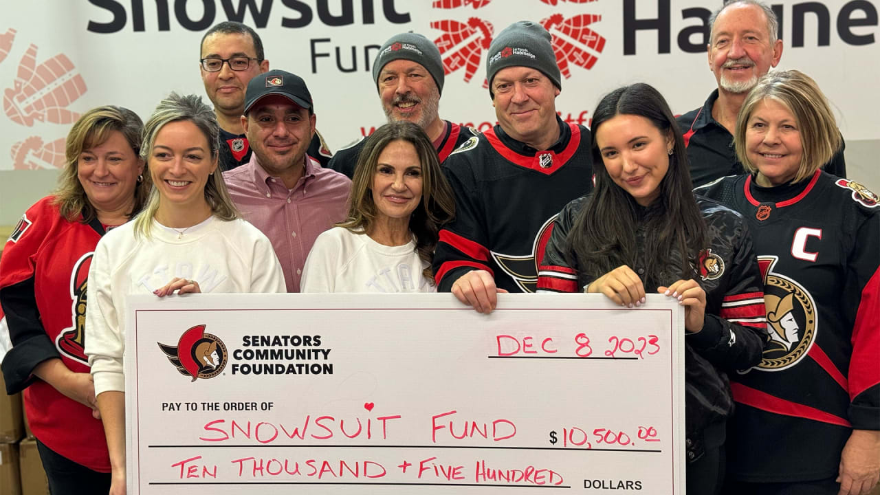 Andlauer's donate to Snowsuit Fund on behalf of Senators Community Foundation | Ottawa Senators