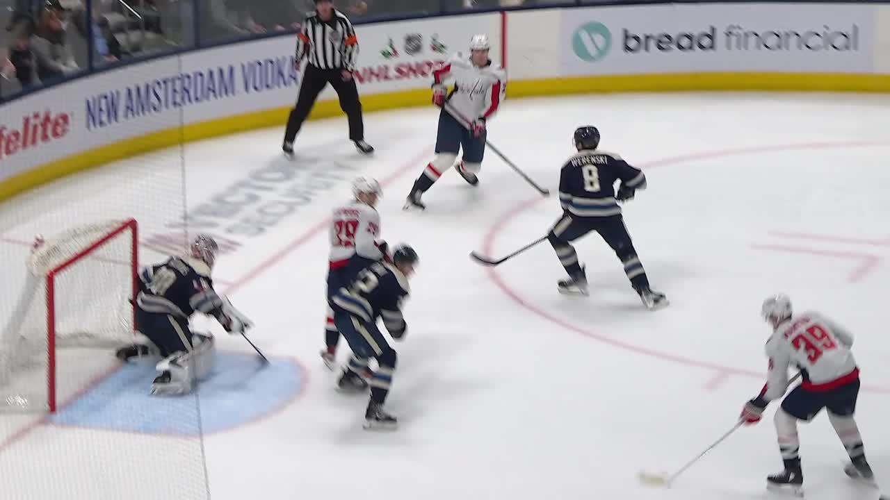 WSH@CBJ: Mantha scores goal against Elvis Merzlikins | Washington Capitals