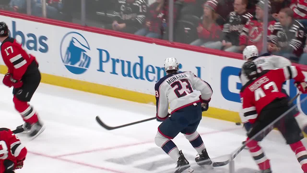 CBJ@NJD: Monahan scores goal against Jake Allen | Columbus Blue Jackets
