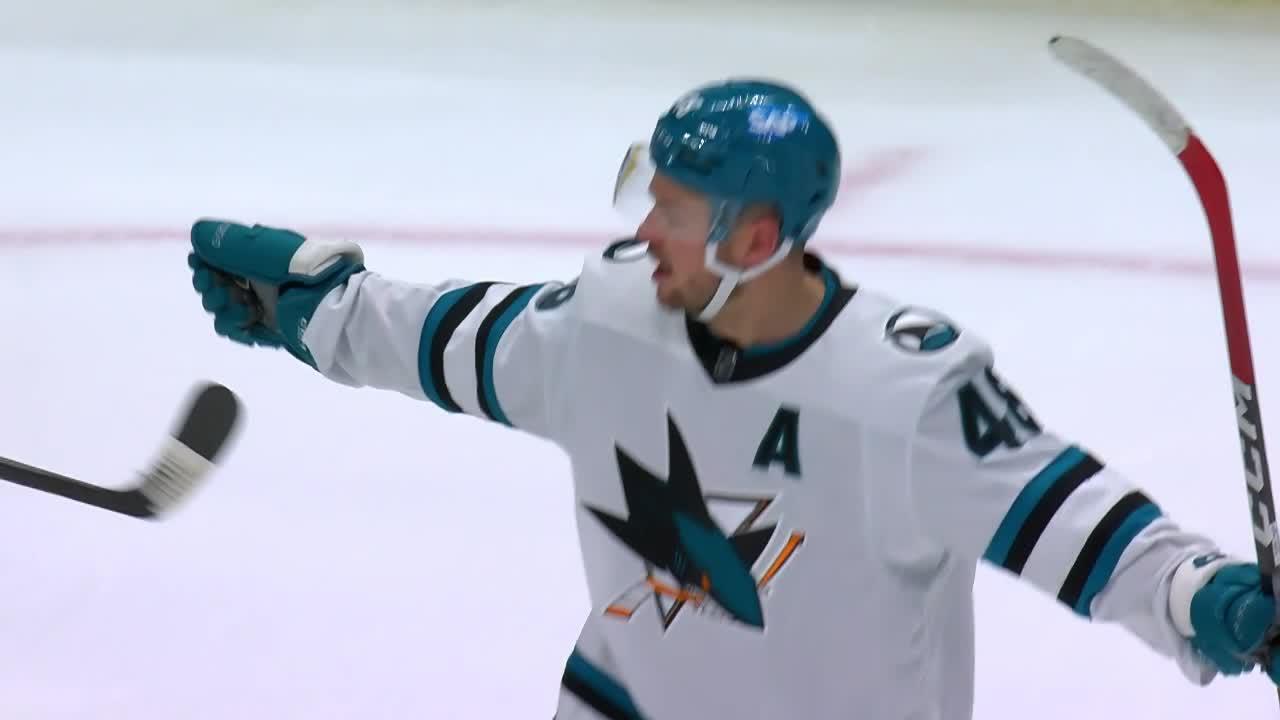SJS@COL: Hertl scores goal against Alexandar Georgiev | San Jose Sharks