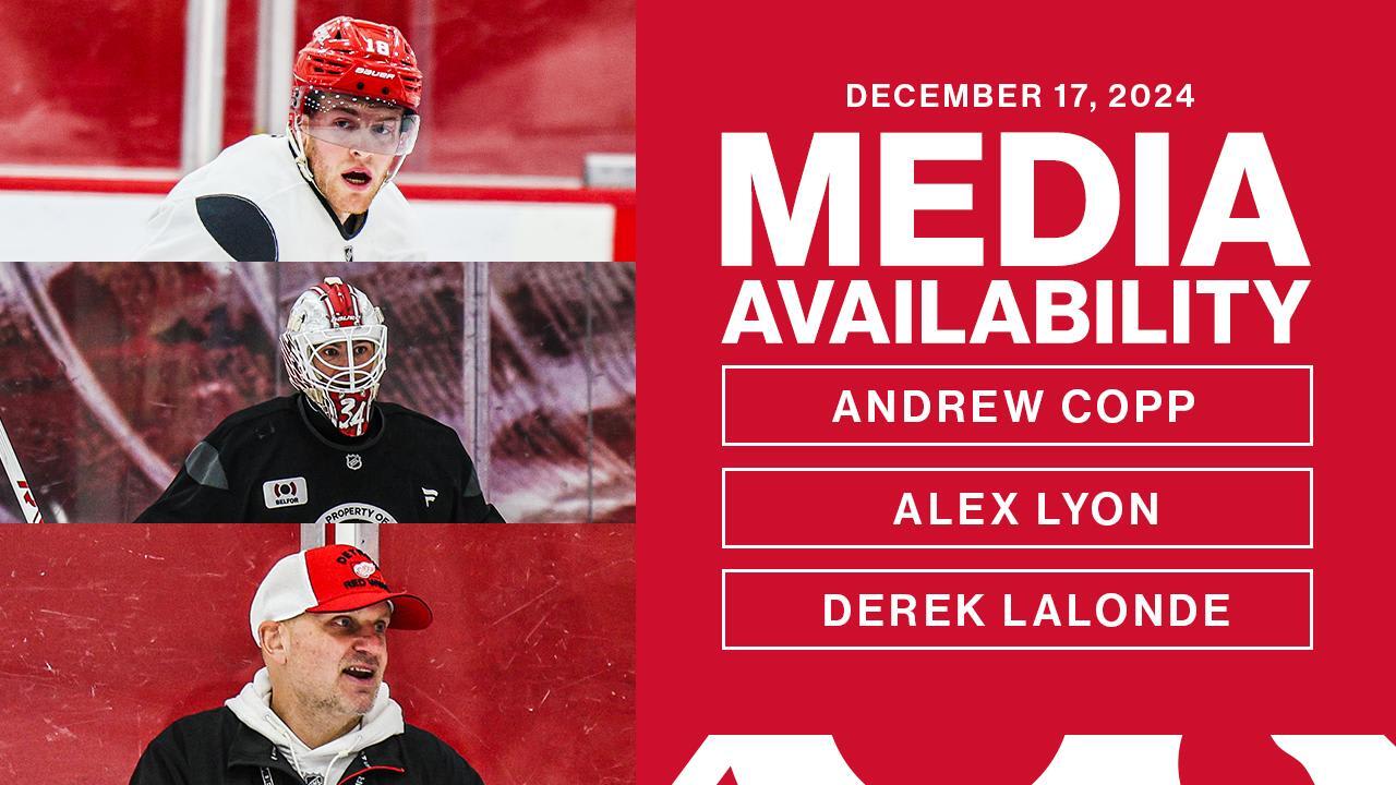Alex Lyon, Andrew Copp, Derek Lalonde Media | Detroit Red Wings