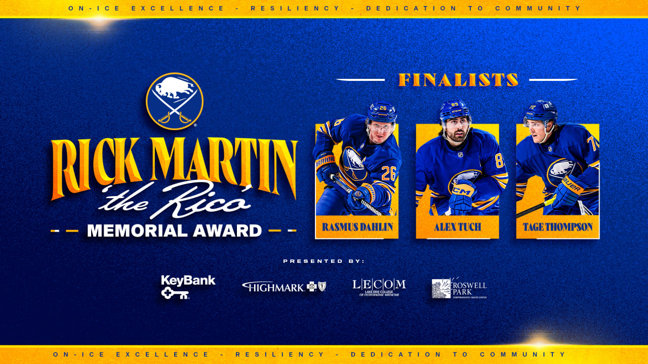 2024-25 Rick Martin Award finalists: Dahlin, Thompson, Tuch | Buffalo ...
