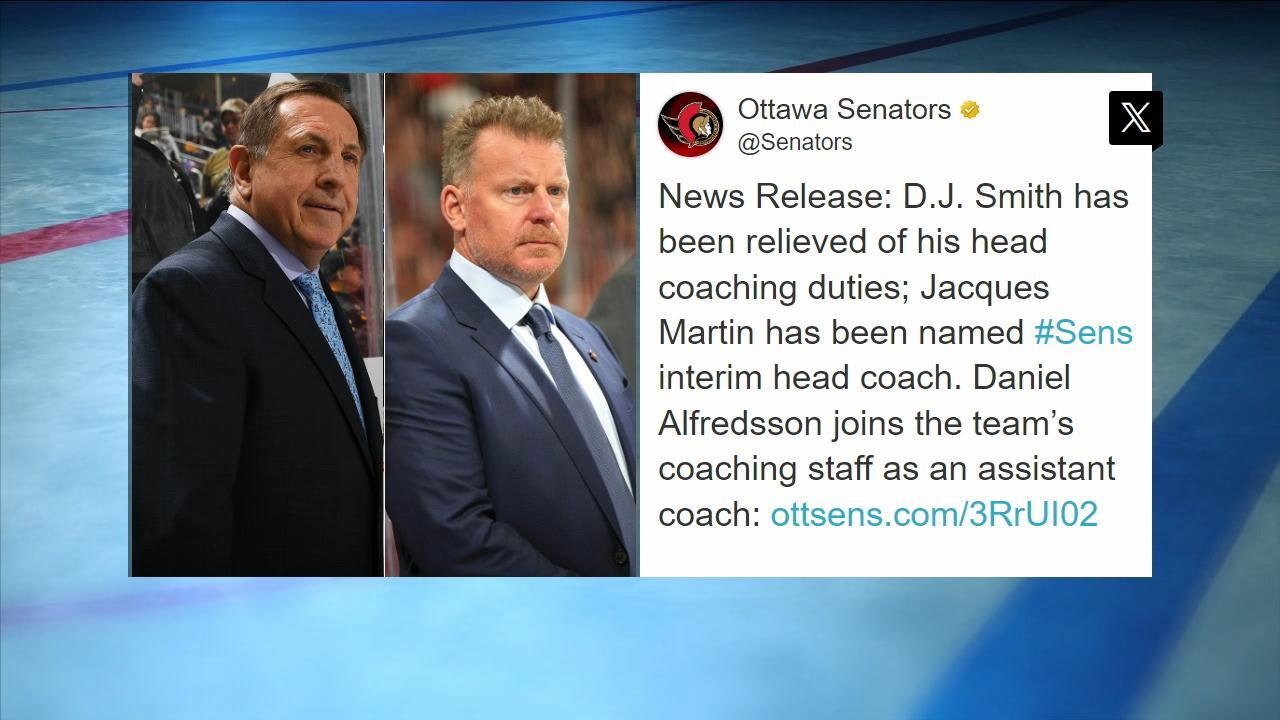 DJ Smith fired as Senators Coach | NHL.com