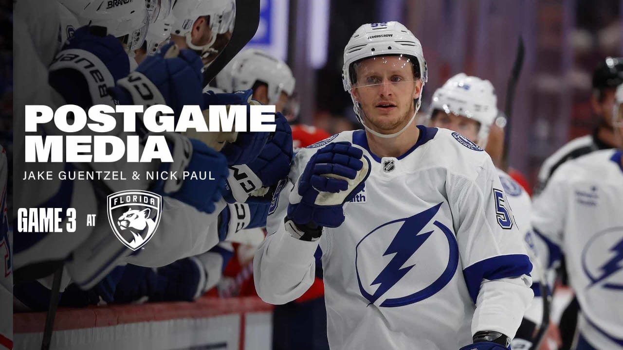Jake Guentzel & Nick Paul | Postgame Game 3 at Florida | Tampa Bay ...