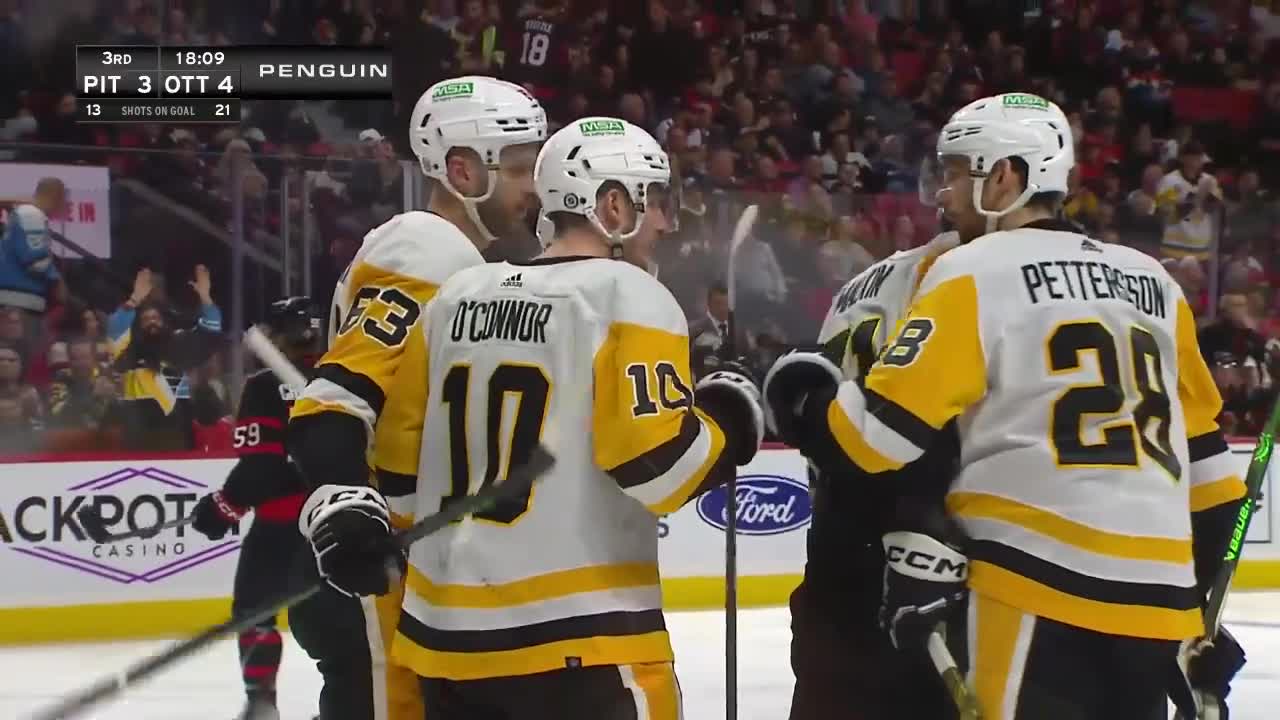 PIT@OTT: O'Connor scores goal against Anton Forsberg | NHL.com