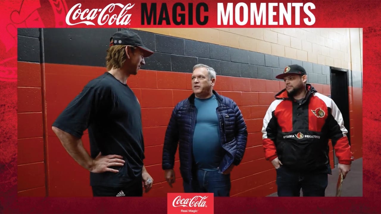 Coca Cola Magic Moment: Tim Thomas Meets Jake Sanderson | Ottawa Senators