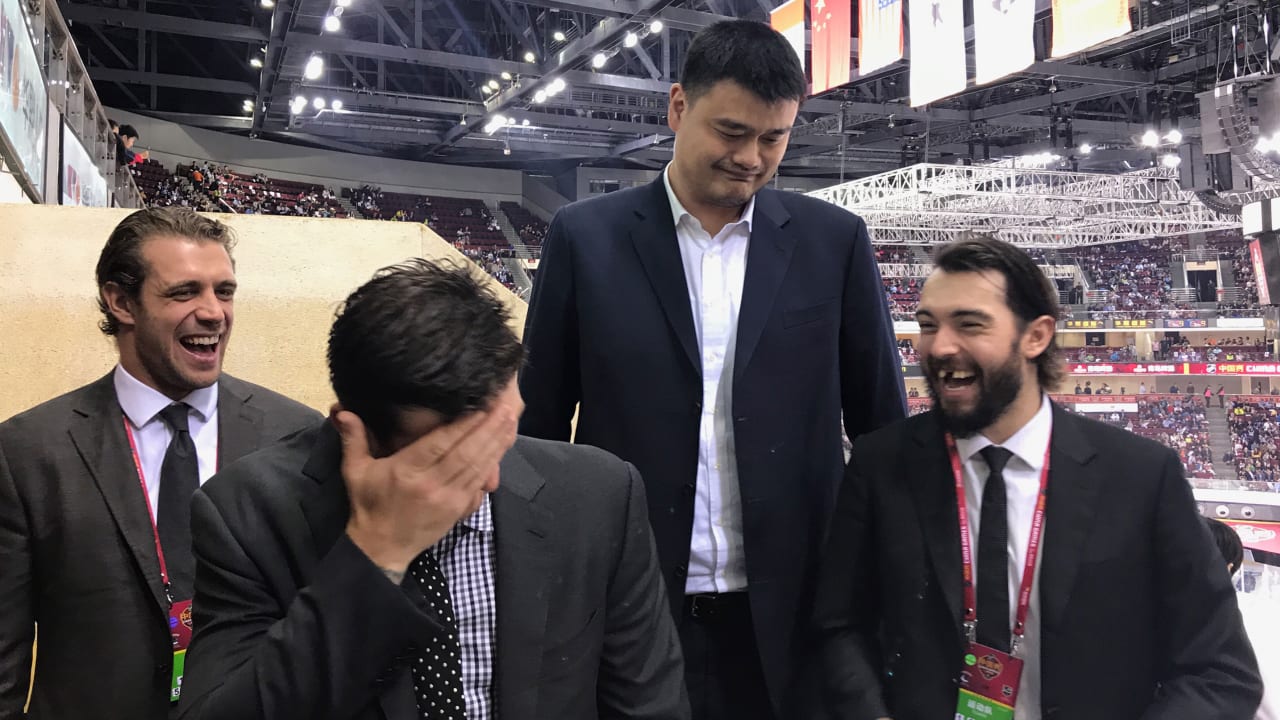 Yao Ming Attends LA Kings Game in Beijing, China | Los Angeles Kings