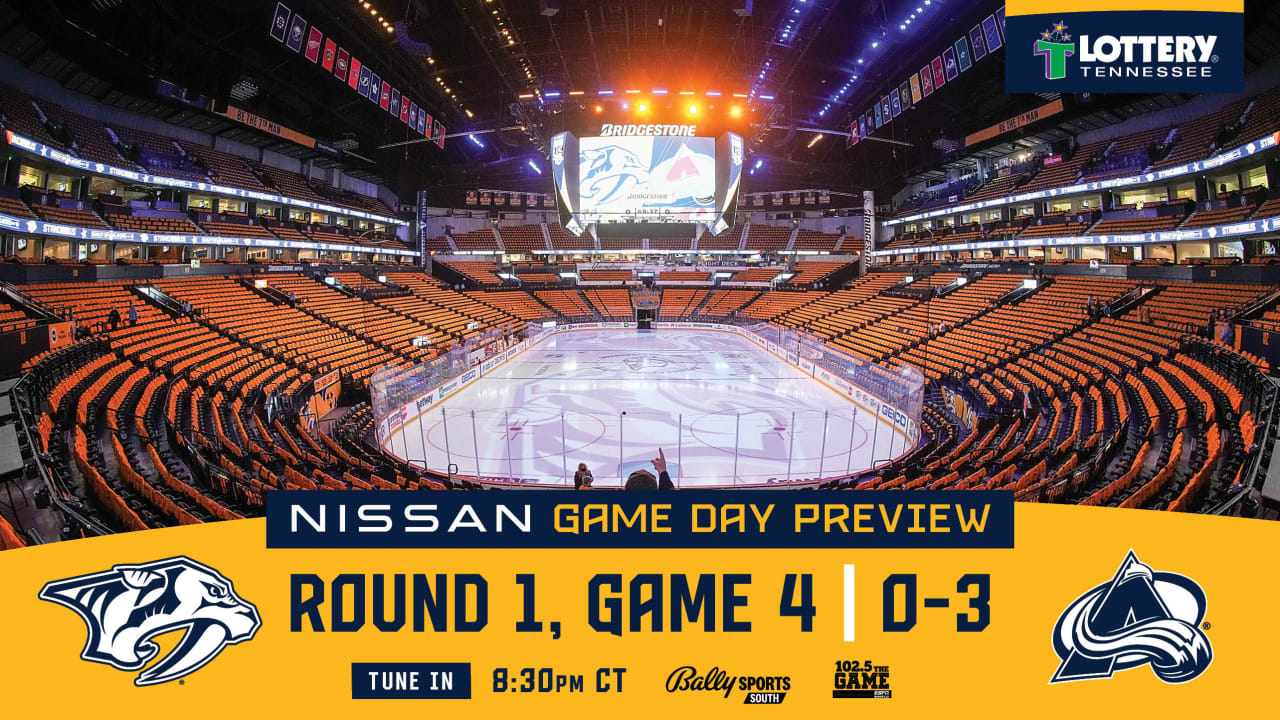 Postseason Game Day: Avalanche vs. Preds - Round 1, Game 4 | Nashville ...