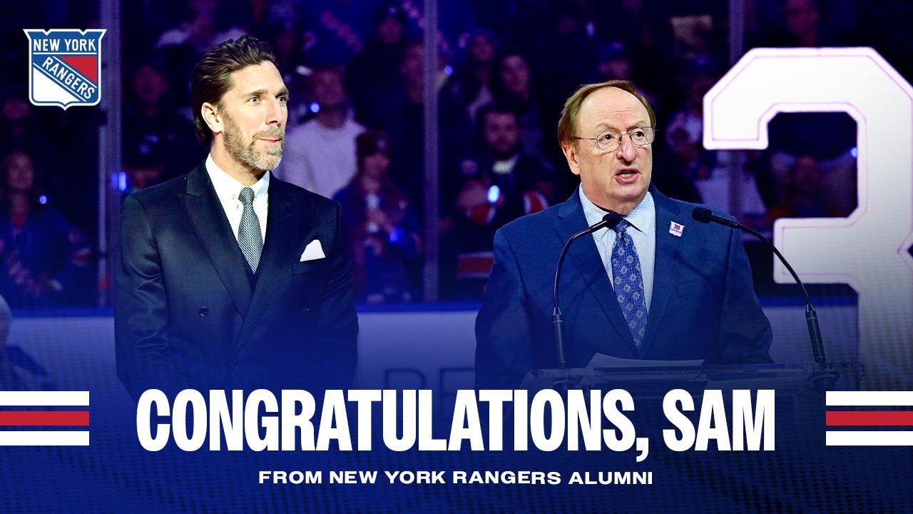 A Salute To Sam: Congratulations | New York Rangers