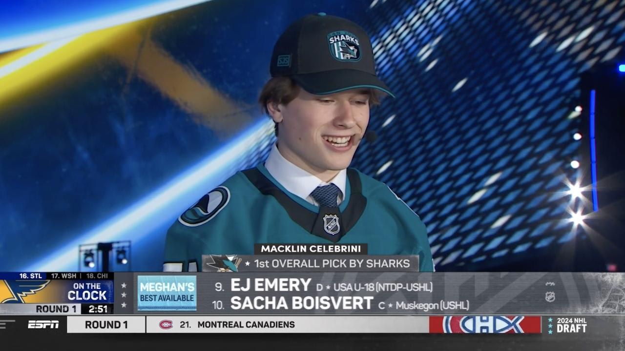 Celebrini interview with ESPN desk | San Jose Sharks