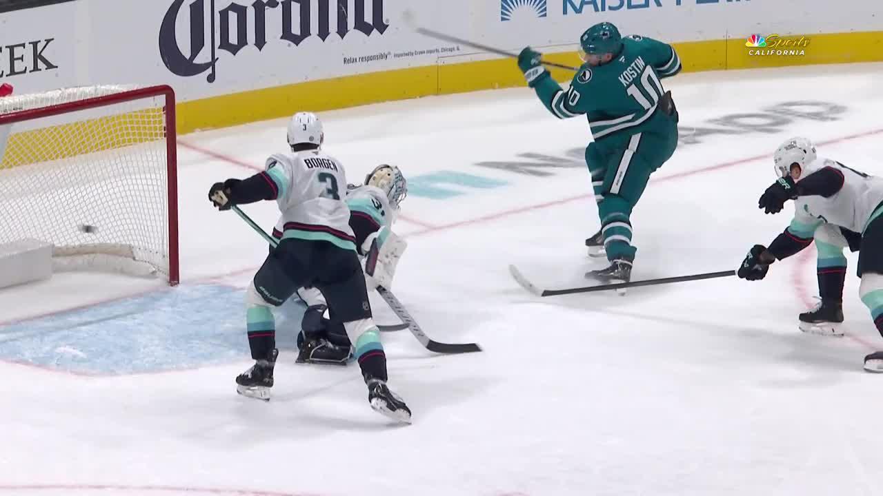 SEA@SJS: Kostin scores goal against Philipp Grubauer | San Jose Sharks