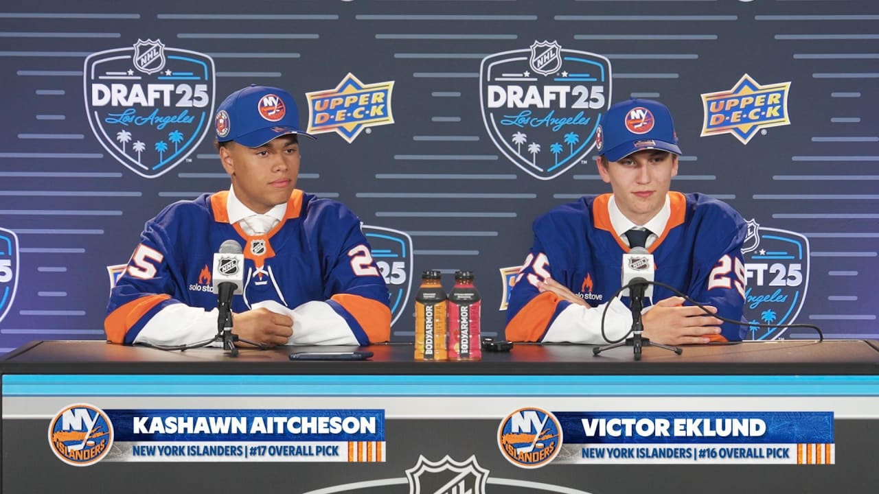 2025 NHL Draft Press Conference - Aitcheson & Eklund | New York Islanders