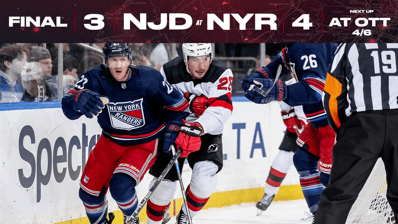 Devils Drop Emotional Affair to Rangers, 4-3 | GAME STORY | New Jersey ...