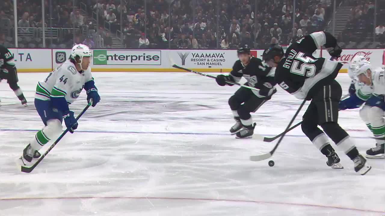 VAN@LAK: Byfield scores goal against Kevin Lankinen | Los Angeles Kings