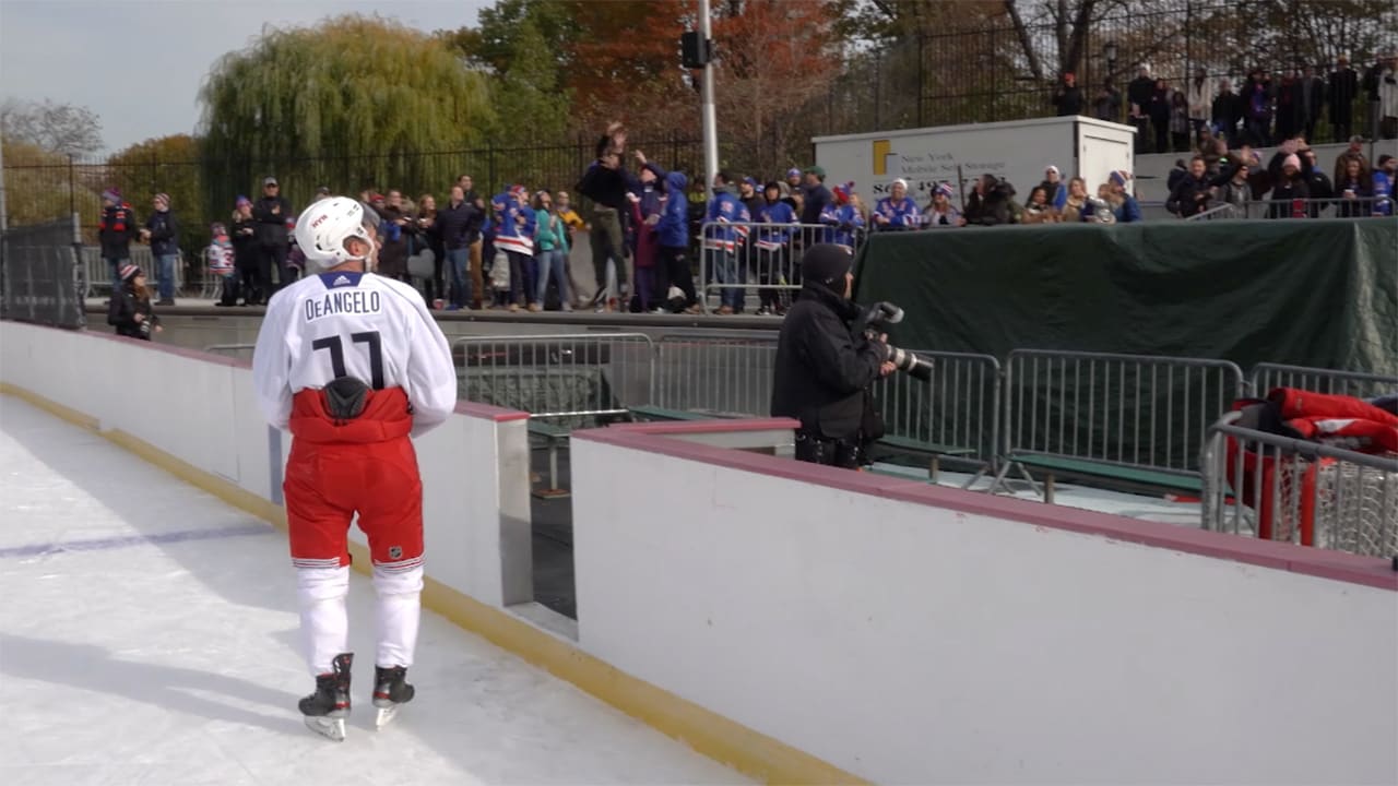 Mic'd up: DeAngelo at Lasker Rink | New York Rangers