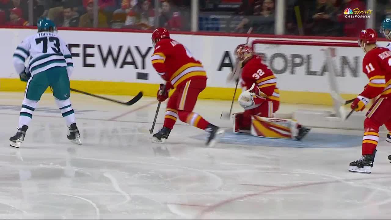 SJS@CGY: Toffoli scores goal against Dustin Wolf | San Jose Sharks